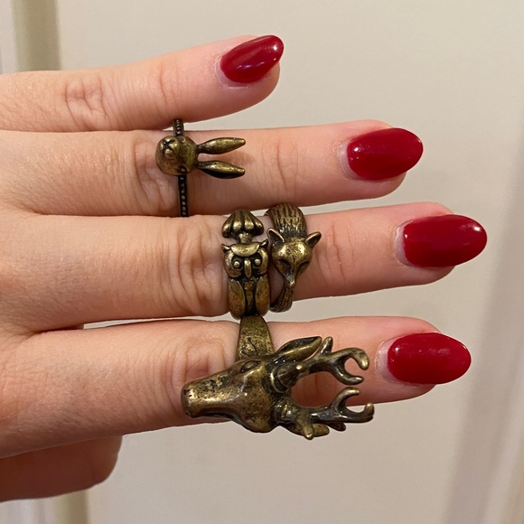 Unbranded | Jewelry | Vintage Y2k Gold Animal Ring Set | Poshmark
